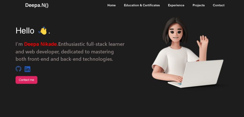Finished my ReactJS portfolio project! | Deepa Nikade posted on the ... Finished my ReactJS portfolio project! | Deepa Nikade posted on the ...