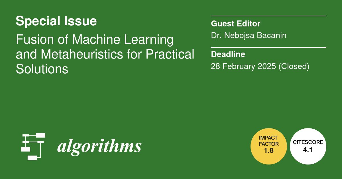 #specialissue #metaheuristics #machinelearning #deeplearning # ... #specialissue #metaheuristics #machinelearning #deeplearning # ...