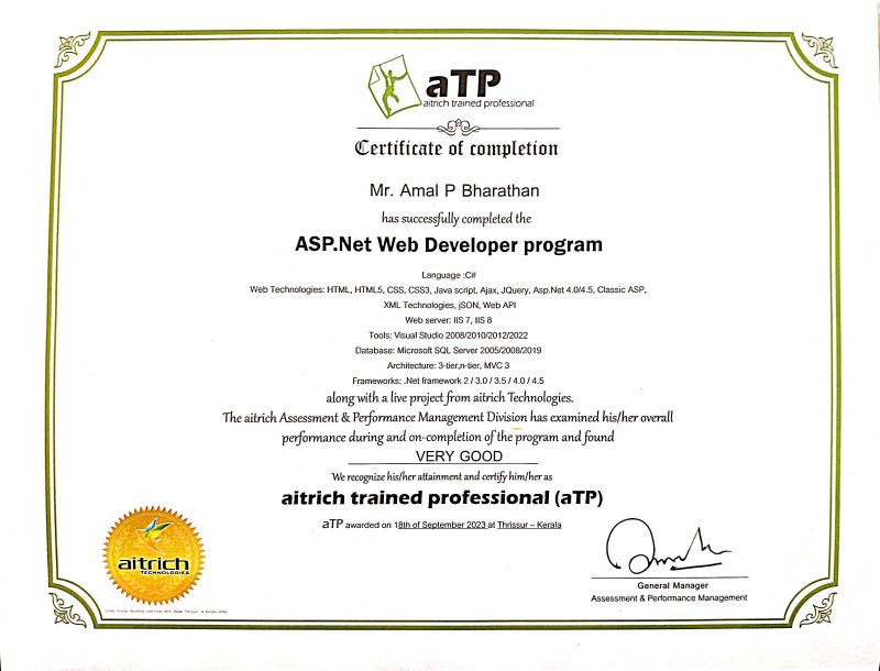 Amal P Bharathan on LinkedIn: #aspnet #webdevelopment # ... Amal P Bharathan on LinkedIn: #aspnet #webdevelopment # ...