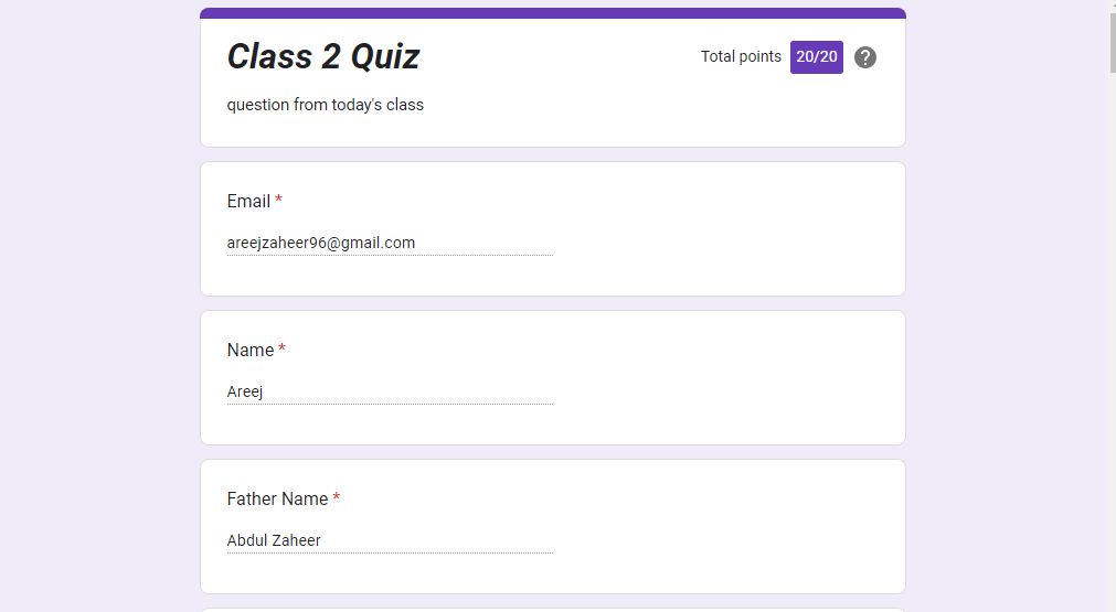 Areej Zaheer on LinkedIn: Alhamdulillah, all questions were correct! Areej Zaheer on LinkedIn: Alhamdulillah, all questions were correct!