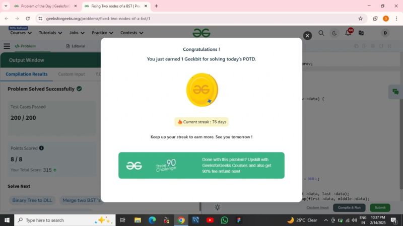 #gfg160 #geekstreak2024 #dsa #codingchallenge #problemsolving # ... #gfg160 #geekstreak2024 #dsa #codingchallenge #problemsolving # ...