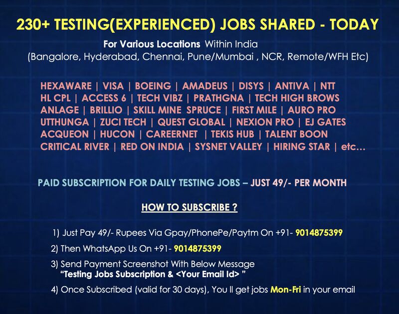 Get testing jobs in India with Selenium | Job Curator posted on the ... Get testing jobs in India with Selenium | Job Curator posted on the ...