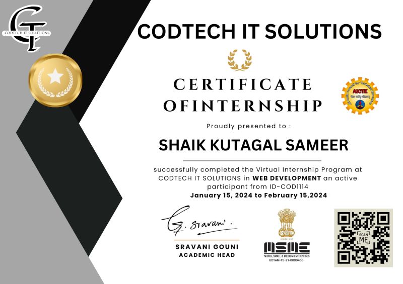 Sameer Shaik Kutagal on LinkedIn: #webdevelopment #internshipjourney # ... Sameer Shaik Kutagal on LinkedIn: #webdevelopment #internshipjourney # ...