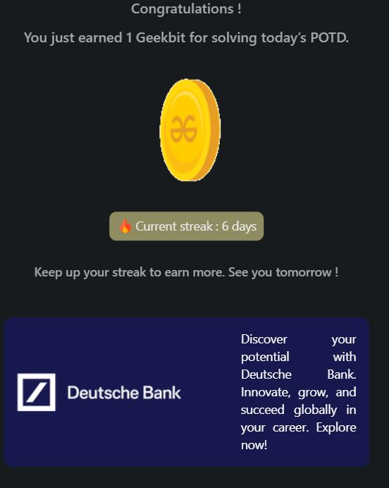 Ankit Kumar Jaipuriar on LinkedIn: #geekstreak2024 #deutschebank Ankit Kumar Jaipuriar on LinkedIn: #geekstreak2024 #deutschebank