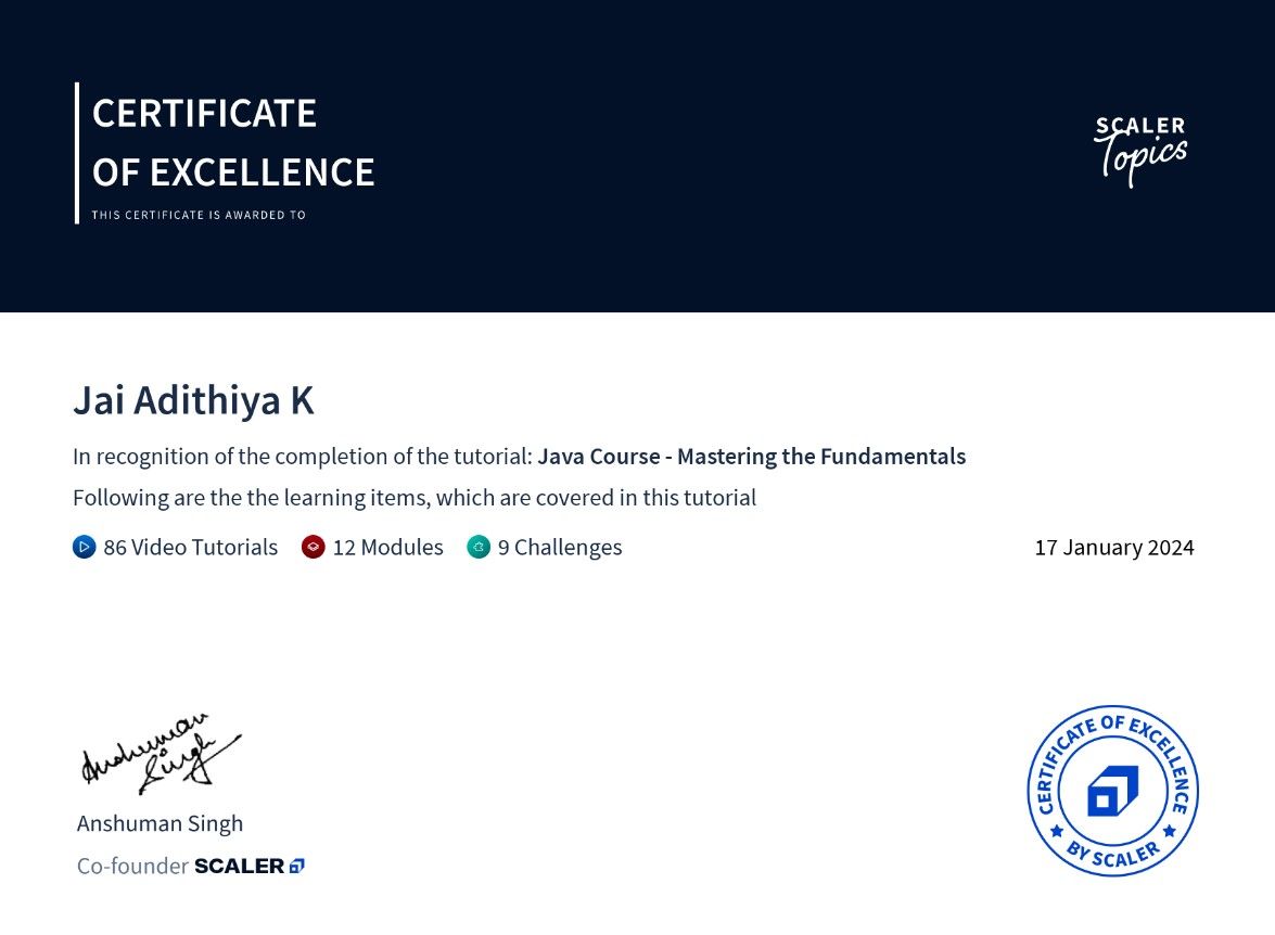 Jai Adithiya K on LinkedIn: #javaprogramming #java #problemsolving Jai Adithiya K on LinkedIn: #javaprogramming #java #problemsolving