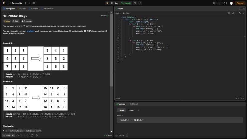 #leetcode #codingchallenge #java #problemsolving #dsa #matrixrotation ... #leetcode #codingchallenge #java #problemsolving #dsa #matrixrotation ...