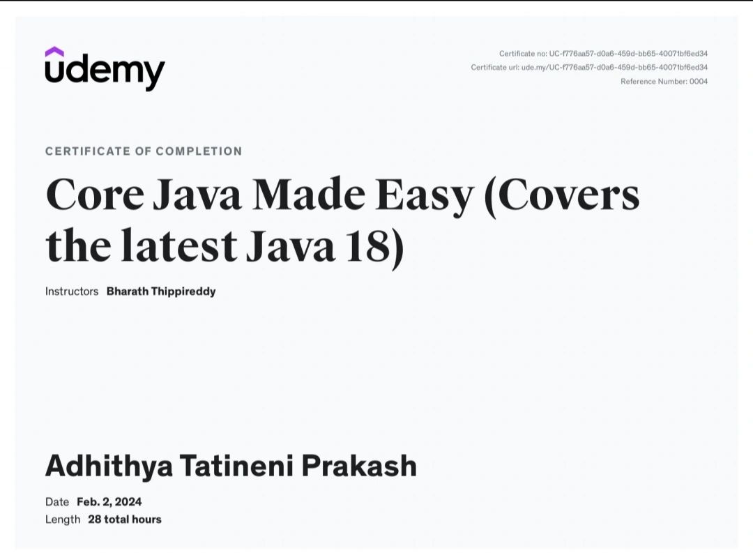 Adhithya Tatineni Prakash on LinkedIn: #corejava #javaprogramming # ... Adhithya Tatineni Prakash on LinkedIn: #corejava #javaprogramming # ...