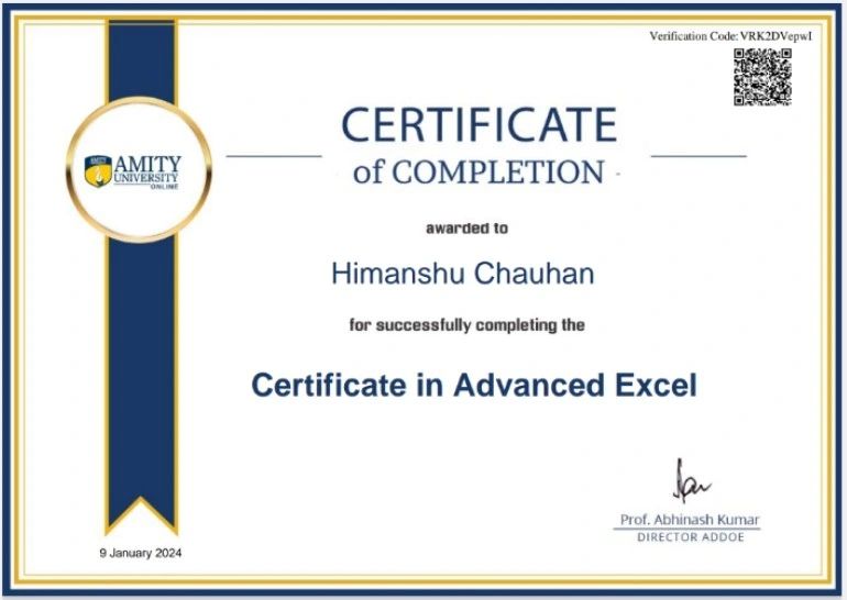 Himanshu Chauhan on LinkedIn: #excel #achievementunlocked # ... Himanshu Chauhan on LinkedIn: #excel #achievementunlocked # ...