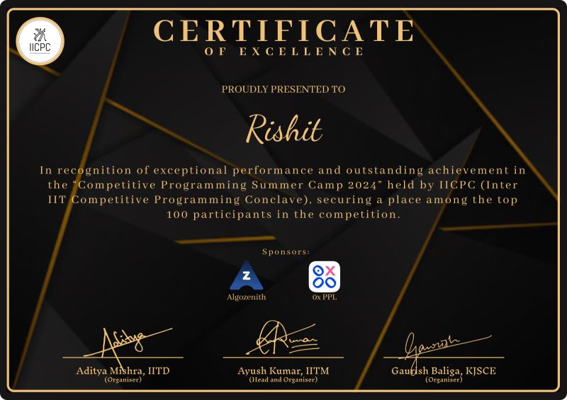 Rishit K. on LinkedIn: #competitiveprogramming #iicpc #codingjourney # ... Rishit K. on LinkedIn: #competitiveprogramming #iicpc #codingjourney # ...