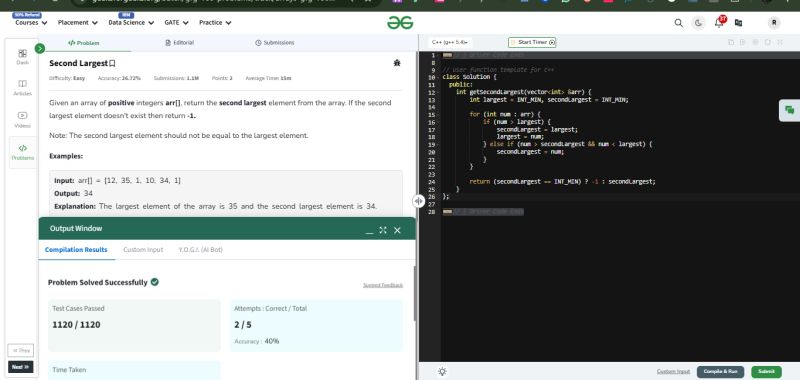 #gfg160 #day1 #dsa #codingchallenge #keeplearning #problemsolving ... #gfg160 #day1 #dsa #codingchallenge #keeplearning #problemsolving ...