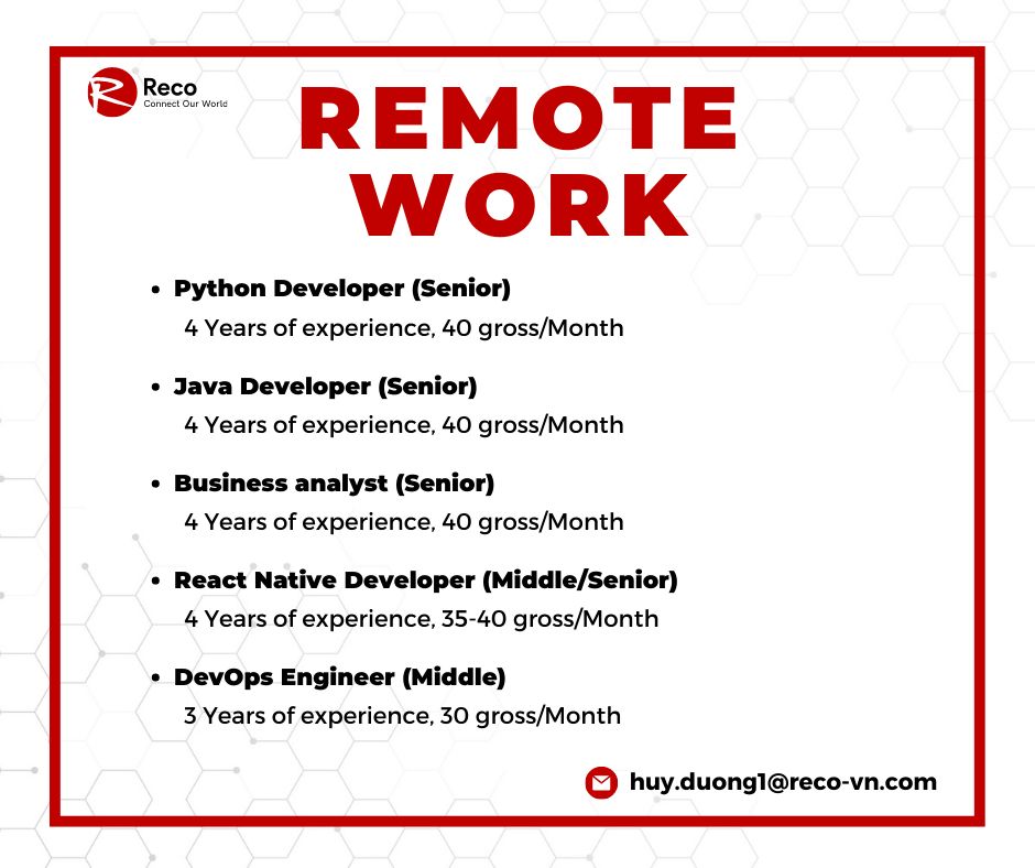 Huy Duong Xuan on LinkedIn: #remote #python #java #reactnative #devops ... Huy Duong Xuan on LinkedIn: #remote #python #java #reactnative #devops ...
