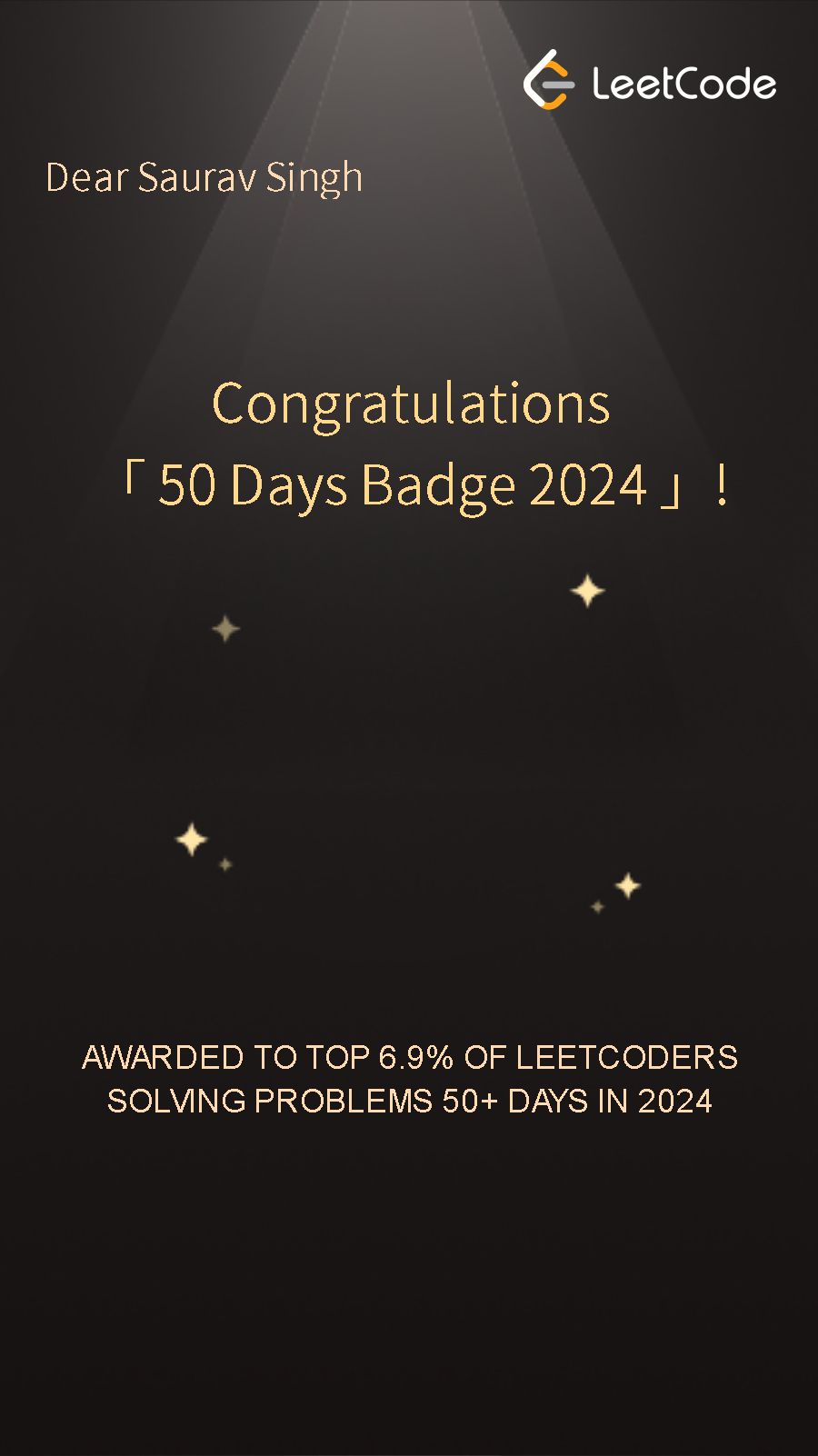 SAURAV SINGH on LinkedIn: After 50 days of continuous practice on ... SAURAV SINGH on LinkedIn: After 50 days of continuous practice on ...