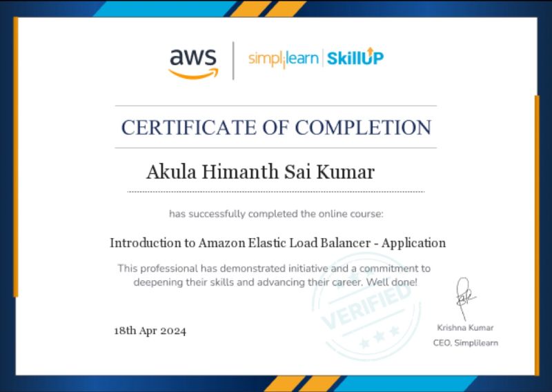 Himanth Sai Kumar Akula on LinkedIn: #aws #elb Himanth Sai Kumar Akula on LinkedIn: #aws #elb