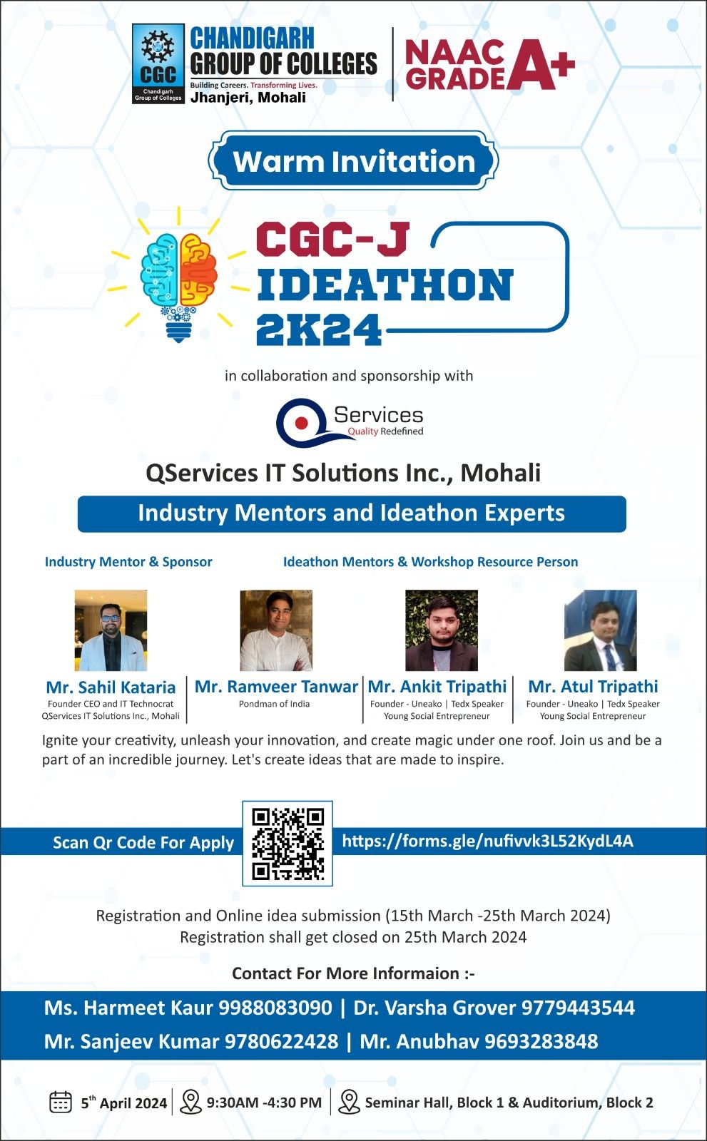 Prof. (Dr.) Avadhesh Kumar Gupta on LinkedIn: CGC-J IDEATHON 2K24 5th ... Prof. (Dr.) Avadhesh Kumar Gupta on LinkedIn: CGC-J IDEATHON 2K24 5th ...