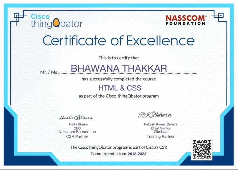 #html #css #certification #webdevelopment #cisco | Bhawana Thakkar #html #css #certification #webdevelopment #cisco | Bhawana Thakkar
