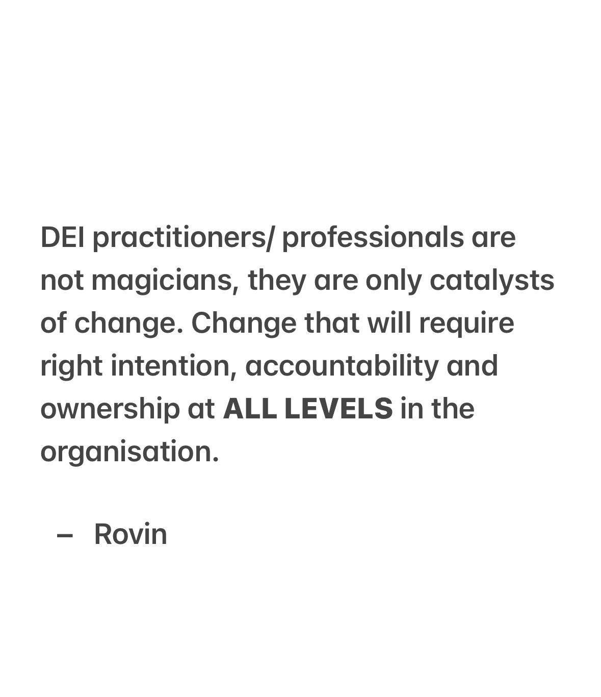Rovin (. on LinkedIn: diversity, equity and inclusion requires ... Rovin (. on LinkedIn: diversity, equity and inclusion requires ...