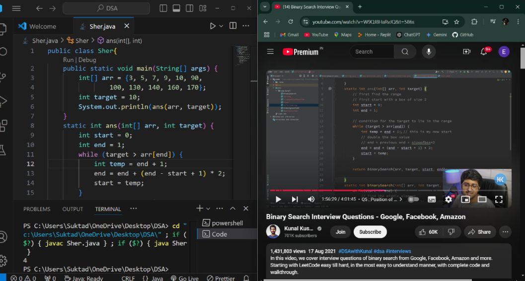 #dsa #binarysearch #leetcode #javaprogramming #learningjourney ... #dsa #binarysearch #leetcode #javaprogramming #learningjourney ...