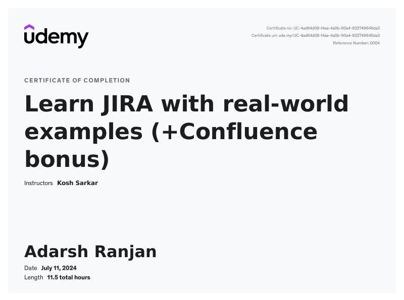 Adarsh Ranjan on LinkedIn: #jira #confluence #udemy #projectmanagement Adarsh Ranjan on LinkedIn: #jira #confluence #udemy #projectmanagement