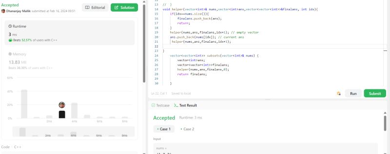 Dhananjay Mallik on LinkedIn: Problem : Subsets Given an integer array ... Dhananjay Mallik on LinkedIn: Problem : Subsets Given an integer array ...