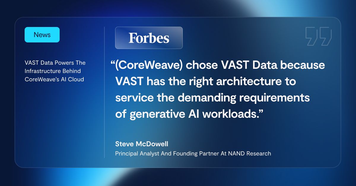 VAST Data on LinkedIn: VAST Data Powers the Infrastructure Behind ... VAST Data on LinkedIn: VAST Data Powers the Infrastructure Behind ...