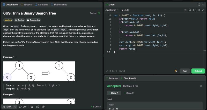 Ravi kumar on LinkedIn: 🌟 LeetCode Problem #669: Trim a Binary Search ... Ravi kumar on LinkedIn: 🌟 LeetCode Problem #669: Trim a Binary Search ...