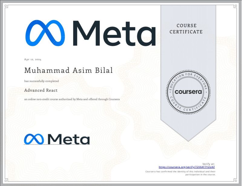 #reactjs #meta #coursera #learning #frontenddevelopment | Muhammad Asim ... #reactjs #meta #coursera #learning #frontenddevelopment | Muhammad Asim ...