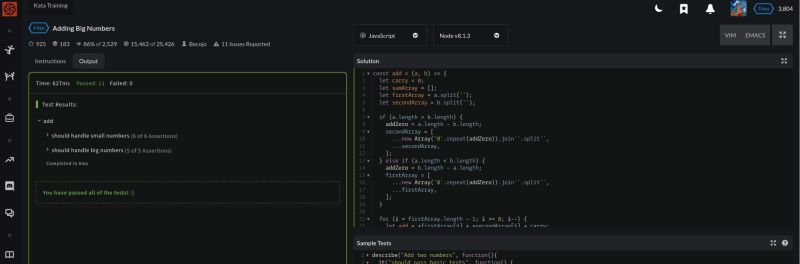 Hussam Ud Din . on LinkedIn: #codewars #javascript #nodejs #happycoding ... Hussam Ud Din . on LinkedIn: #codewars #javascript #nodejs #happycoding ...