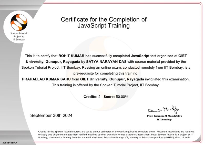 Rohit Kumar on LinkedIn: #connections #javascript #iit #giet #spoken ... Rohit Kumar on LinkedIn: #connections #javascript #iit #giet #spoken ...