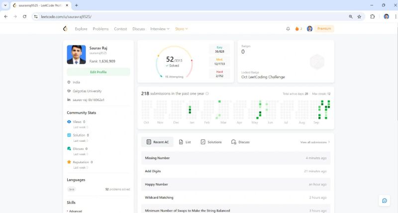 Saurav Raj on LinkedIn: #leetcode #codingskills #algorithms # ... Saurav Raj on LinkedIn: #leetcode #codingskills #algorithms # ...