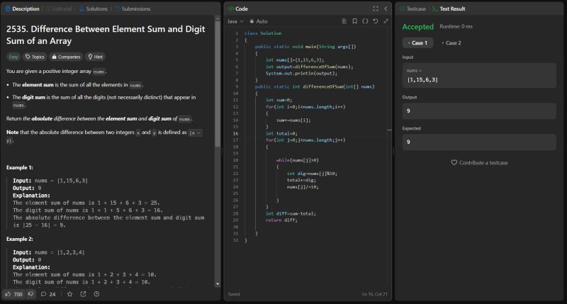Day 37 of 100 of LeetCode challenge | Vishwa S posted on the topic ... Day 37 of 100 of LeetCode challenge | Vishwa S posted on the topic ...