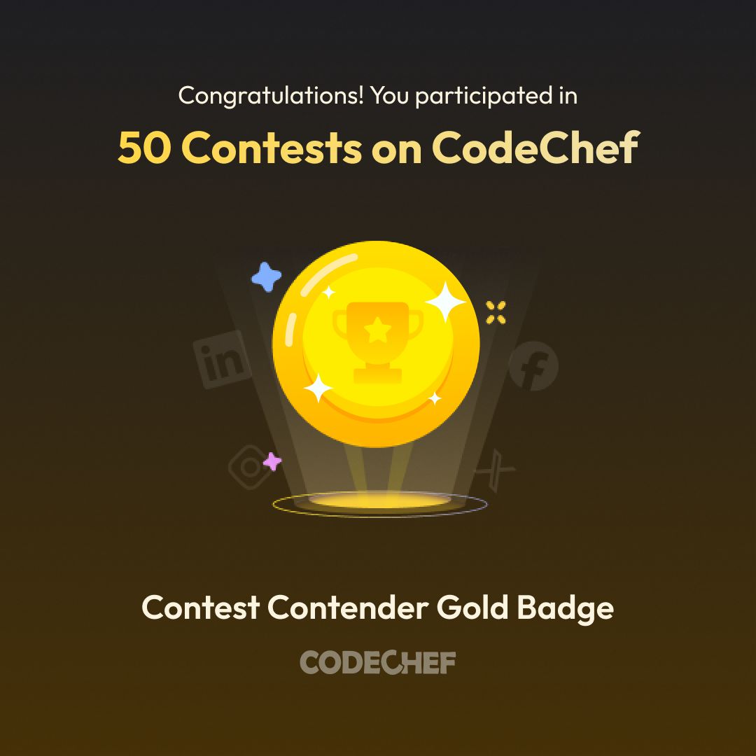 MASHETTI ABHINAYA on LinkedIn: #codechef #contestcontender # ... MASHETTI ABHINAYA on LinkedIn: #codechef #contestcontender # ...