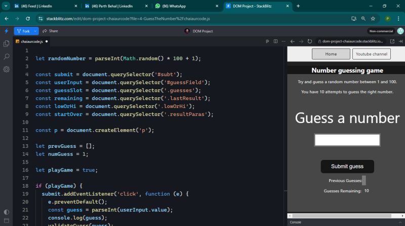 Created a Number Guessing Game with JavaScript | Parth Behal posted on ... Created a Number Guessing Game with JavaScript | Parth Behal posted on ...