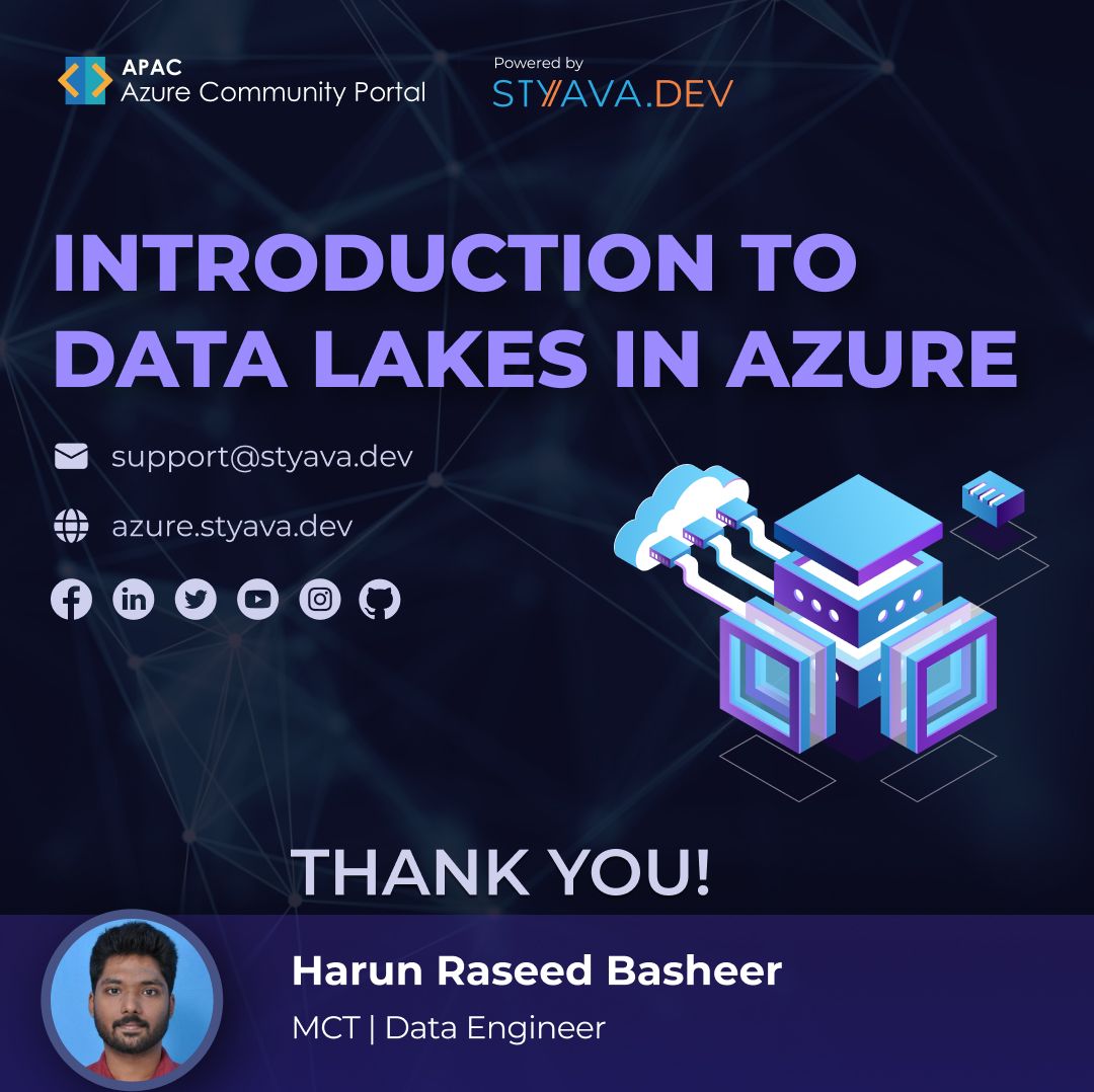 Hear from Harun Raseed on Azure Data Lakes | STYAVA.DEV posted on the ... Hear from Harun Raseed on Azure Data Lakes | STYAVA.DEV posted on the ...