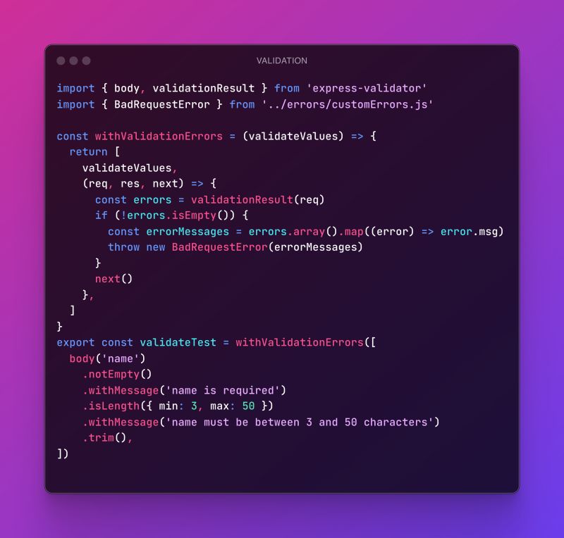 #nodejs #expressjs #javascript #errorhandling #validation #backend #yup ... #nodejs #expressjs #javascript #errorhandling #validation #backend #yup ...