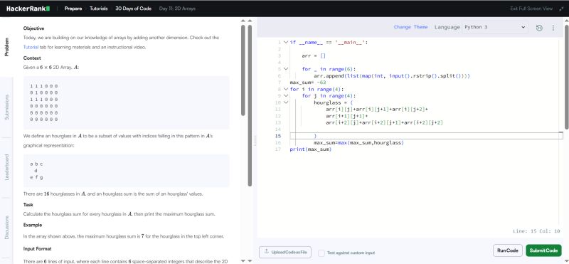 #python #hackerrank #2darrays #codingchallenge #problemsolving ... #python #hackerrank #2darrays #codingchallenge #problemsolving ...