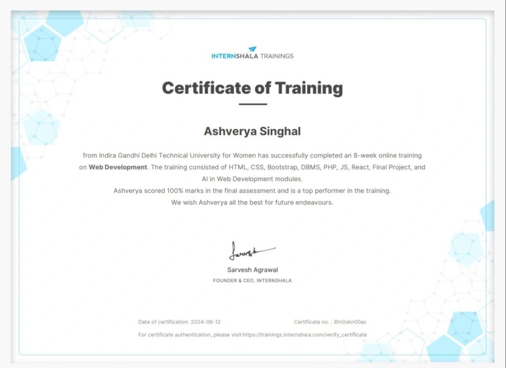Ashverya Singhal on LinkedIn: #webdevelopment #html #css #react #dbms # ... Ashverya Singhal on LinkedIn: #webdevelopment #html #css #react #dbms # ...