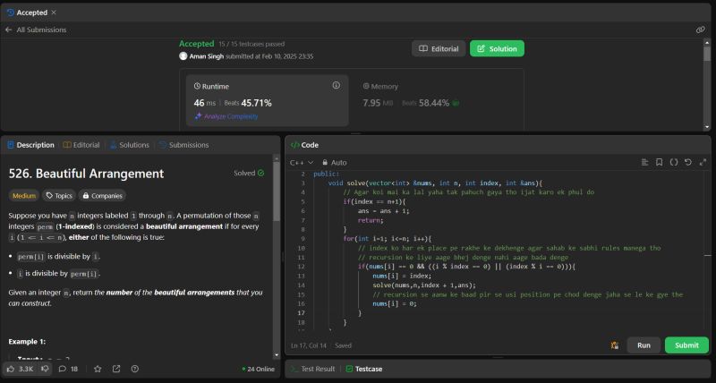 #100daysofcode #leetcode #backtracking #codingchallenge #dsa #coding ... #100daysofcode #leetcode #backtracking #codingchallenge #dsa #coding ...