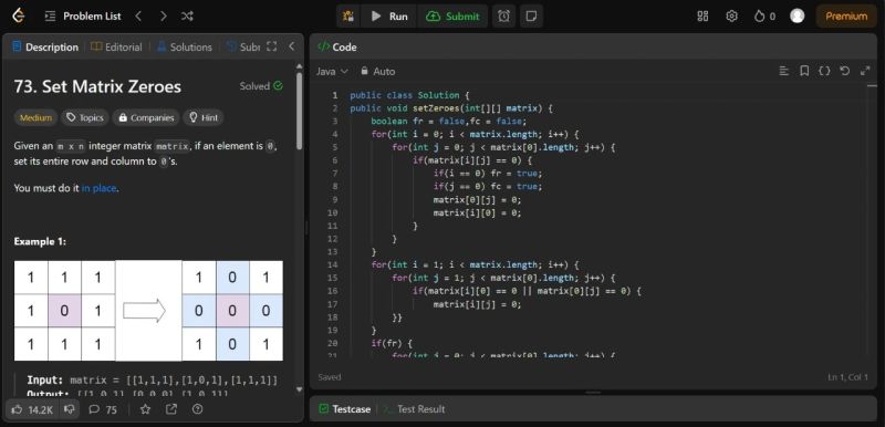 Day 11 of #100DaysCodingChallenge: Set Matrix Zeroes | Shine Krishon T ... Day 11 of #100DaysCodingChallenge: Set Matrix Zeroes | Shine Krishon T ...