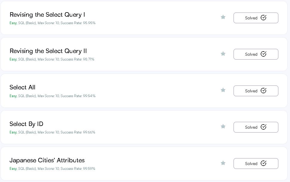 #100daysofcode #100daysofcode #sql #hackerrank #codenewbie # ... #100daysofcode #100daysofcode #sql #hackerrank #codenewbie # ...