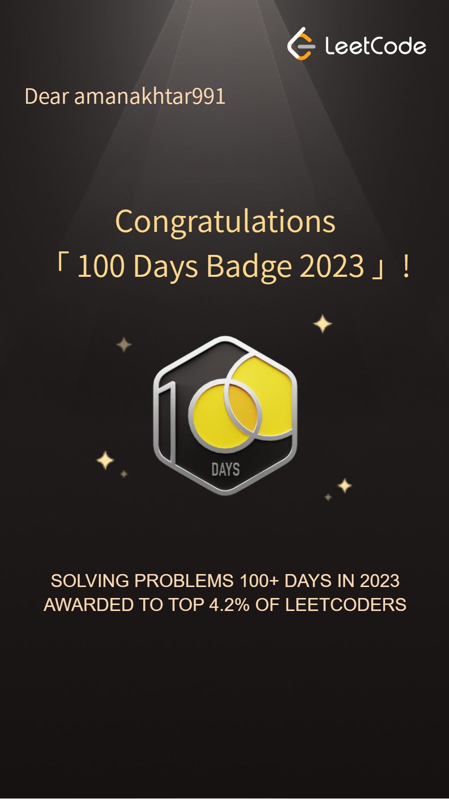 Aman Akhtar on LinkedIn: #leetcode #codingmilestone #techachievement Aman Akhtar on LinkedIn: #leetcode #codingmilestone #techachievement
