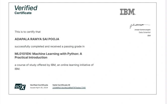 RAMYA ADAPALA on LinkedIn: #machinelearning #python #certification #edx ... RAMYA ADAPALA on LinkedIn: #machinelearning #python #certification #edx ...