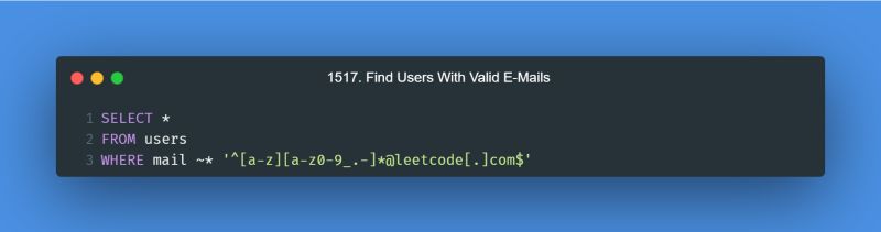 LeetCode Day 13 Challenge 50: Find Valid E-Mails | Nandish P posted on ... LeetCode Day 13 Challenge 50: Find Valid E-Mails | Nandish P posted on ...