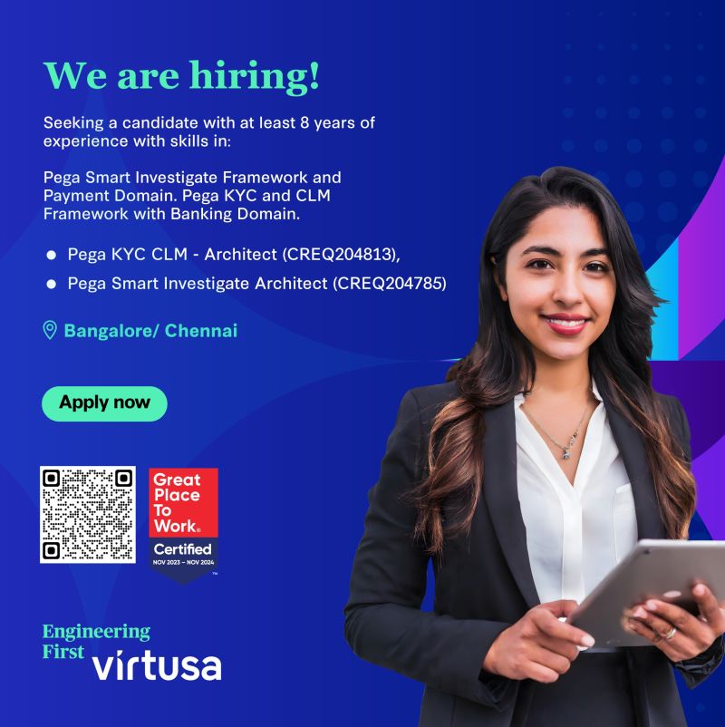Mohan Veerabadran on LinkedIn: #virtusa #pega #pegakyc #pegaclm #pegasi ... Mohan Veerabadran on LinkedIn: #virtusa #pega #pegakyc #pegaclm #pegasi ...