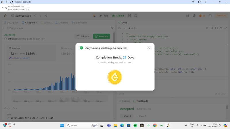 Kriti Tiwari on LinkedIn: #day48 #100daysofcodingchallenge #leetcode # ... Kriti Tiwari on LinkedIn: #day48 #100daysofcodingchallenge #leetcode # ...