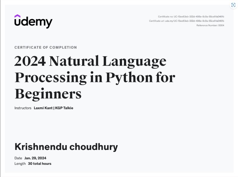 Krishnendu Choudhury on LinkedIn: Natural Language Processing in Python Krishnendu Choudhury on LinkedIn: Natural Language Processing in Python