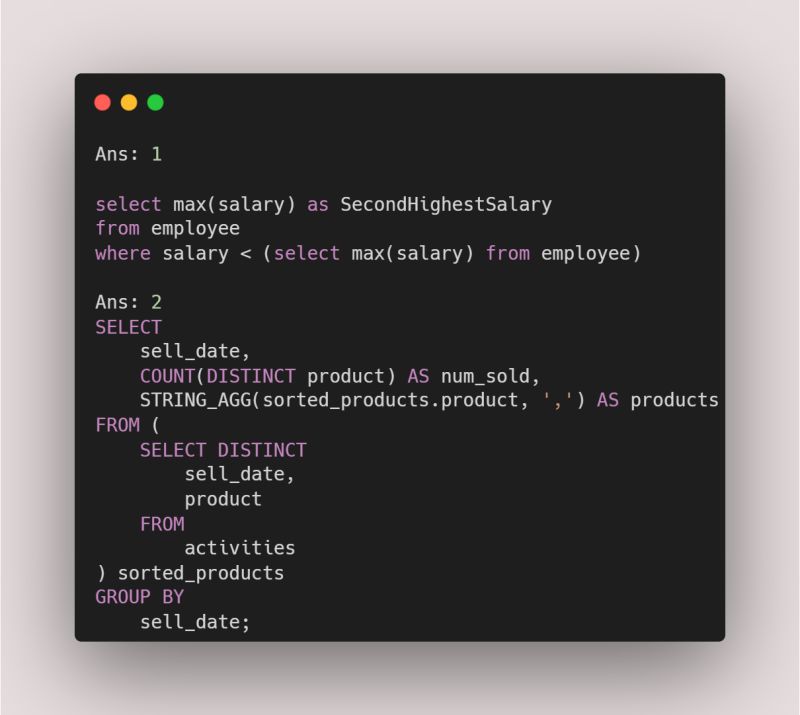 Harsh Boda on LinkedIn: #sql #leetcode #dataanalytics #problemsolving Harsh Boda on LinkedIn: #sql #leetcode #dataanalytics #problemsolving
