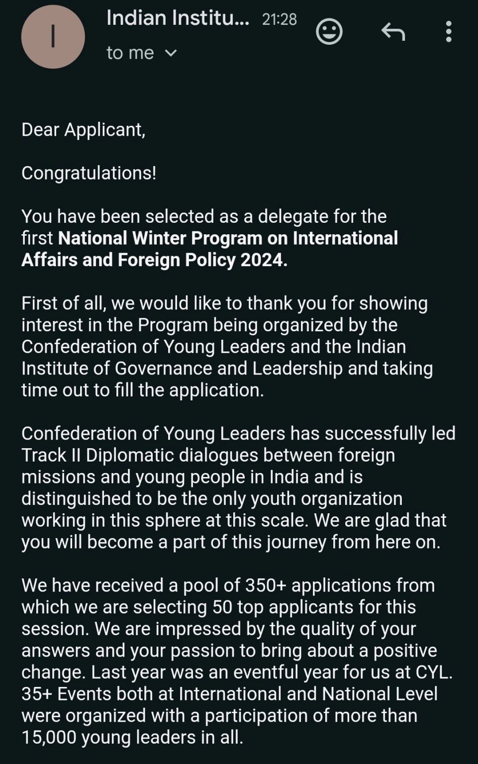 Ajay Kumar on LinkedIn: Got shortlisted as a delegate to take part in ... Ajay Kumar on LinkedIn: Got shortlisted as a delegate to take part in ...
