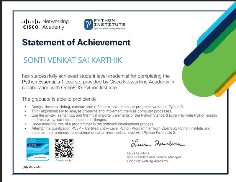 sonti venkat sai karthik on LinkedIn: #cisco #cisconetworkingacademy # ... sonti venkat sai karthik on LinkedIn: #cisco #cisconetworkingacademy # ...