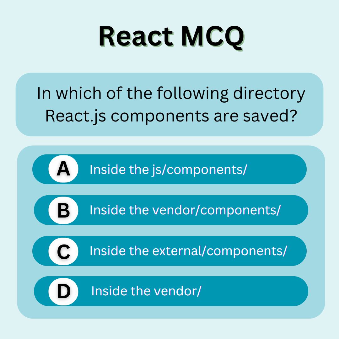 Tpoint Tech on LinkedIn: React MCQ . . . . write your answer in the ... Tpoint Tech on LinkedIn: React MCQ . . . . write your answer in the ...