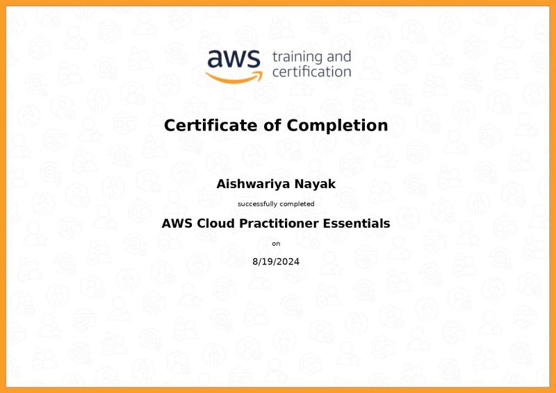 Aishwariya Nayak on LinkedIn: #awscertified #cloudpractitioner Aishwariya Nayak on LinkedIn: #awscertified #cloudpractitioner